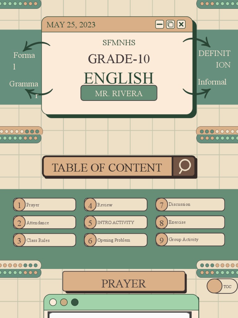 Grade 10 English Class Guide | PDF | Grammatical Number | Plural