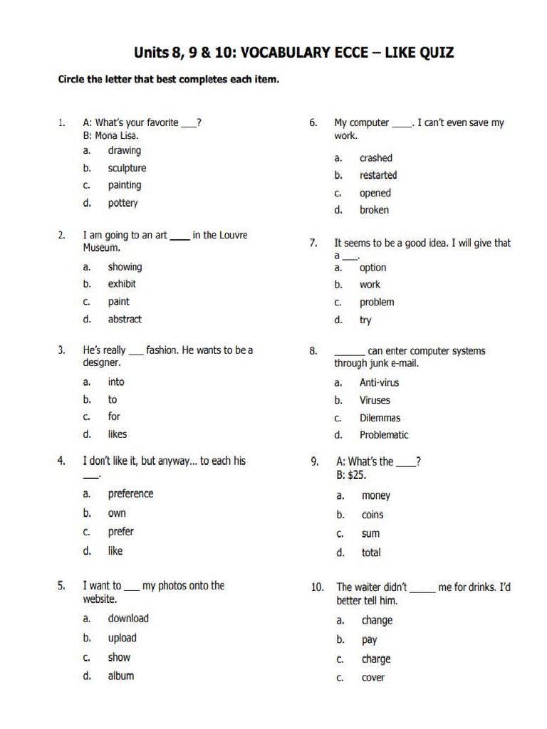 Ecce Vocabulary | PDF