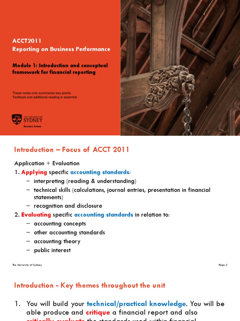 Module 1 - Intro and Conceptual Framework S2 2023 | PDF | Financial Statement | Equity (Finance)