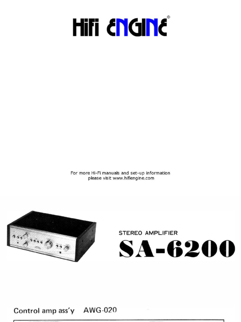 Hfe Pioneer Sa-6200 Schematics | PDF