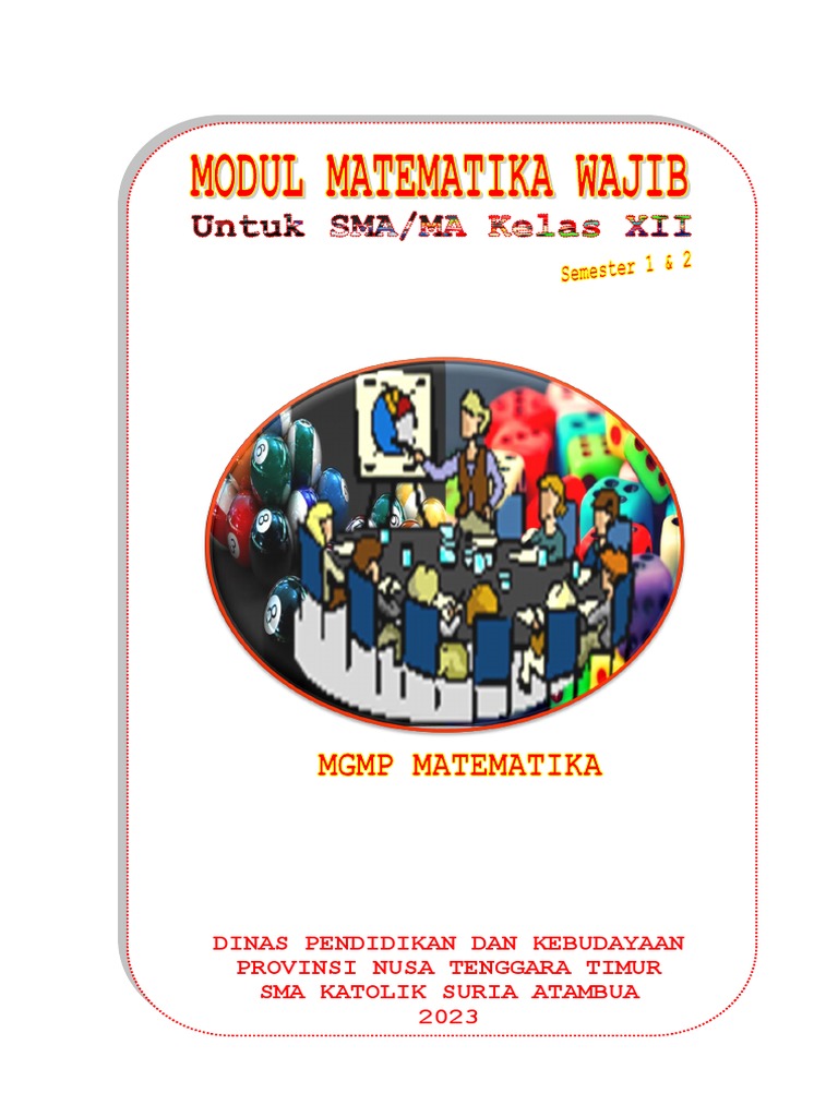 E - Modul Matematika Wajib Kelas XII Sm. 1-2 2023 - 2024 | PDF
