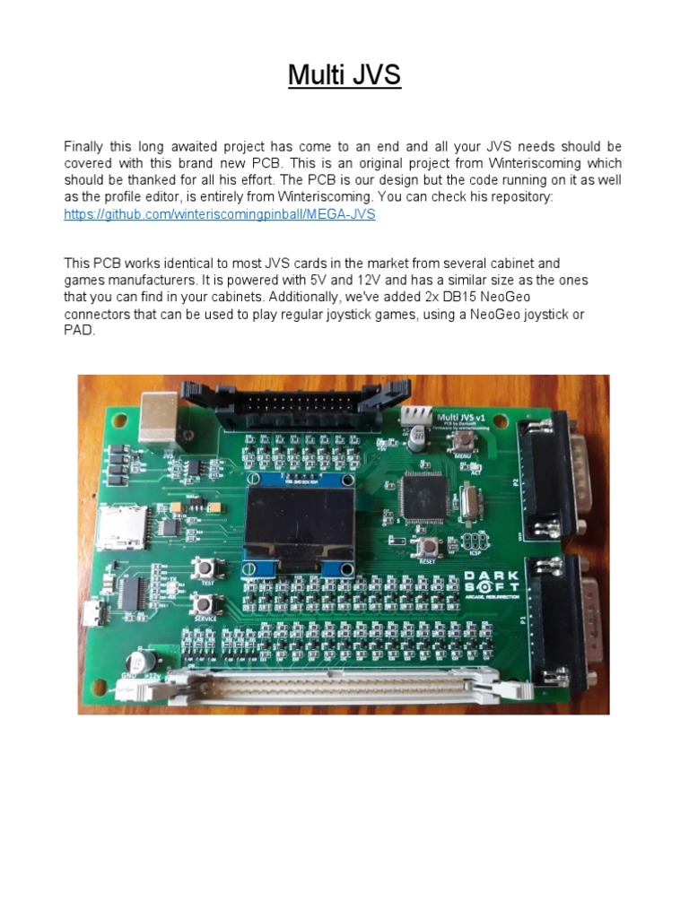 Multi JVS PCB Setup Guide | PDF | Arduino | Software