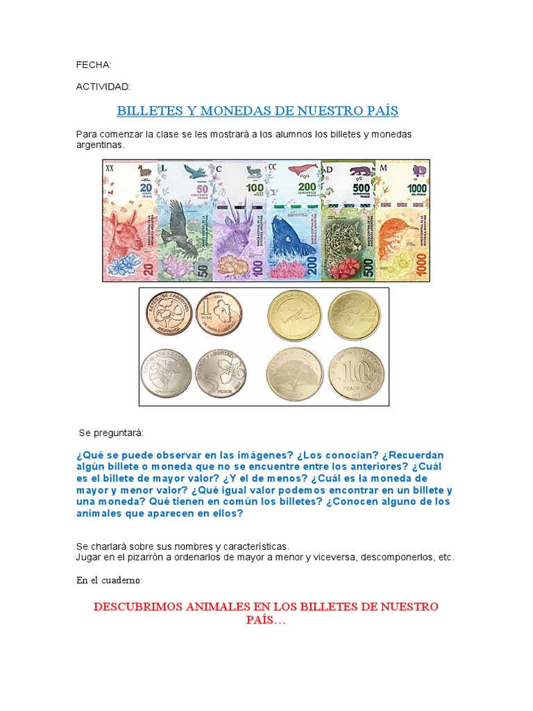 Billetes y Monedas | PDF