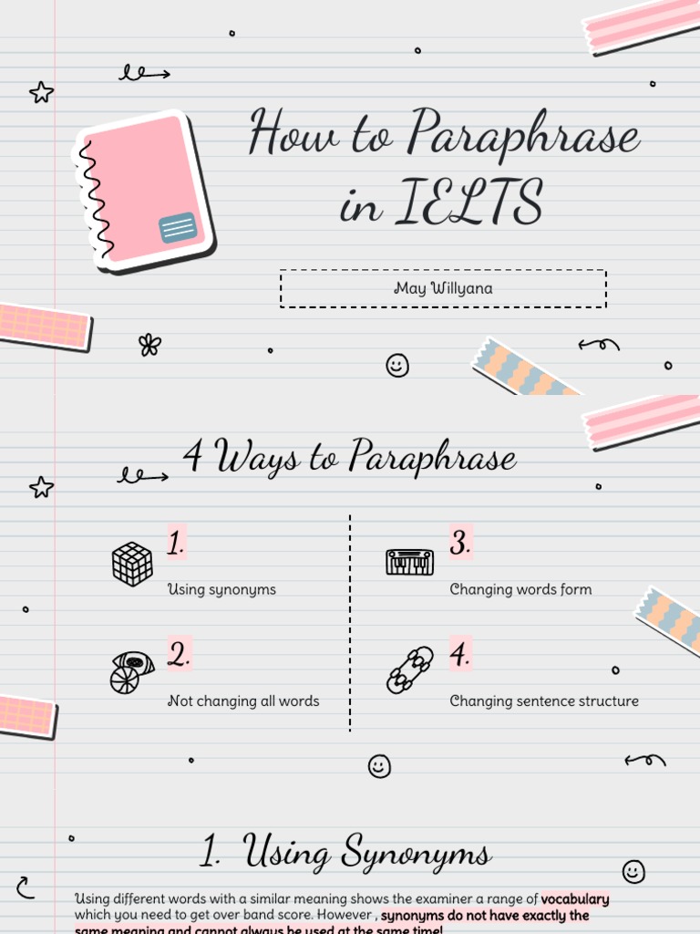 IELTS Paraphrasing Techniques Guide | PDF | Career & Growth