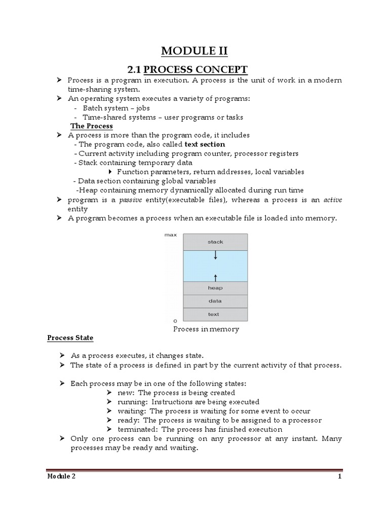 Module - II KTU | PDF | Scheduling (Computing) | Process (Computing)