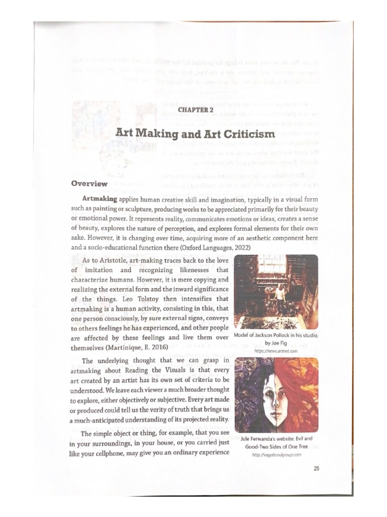 Art Making and Art Criticism | PDF