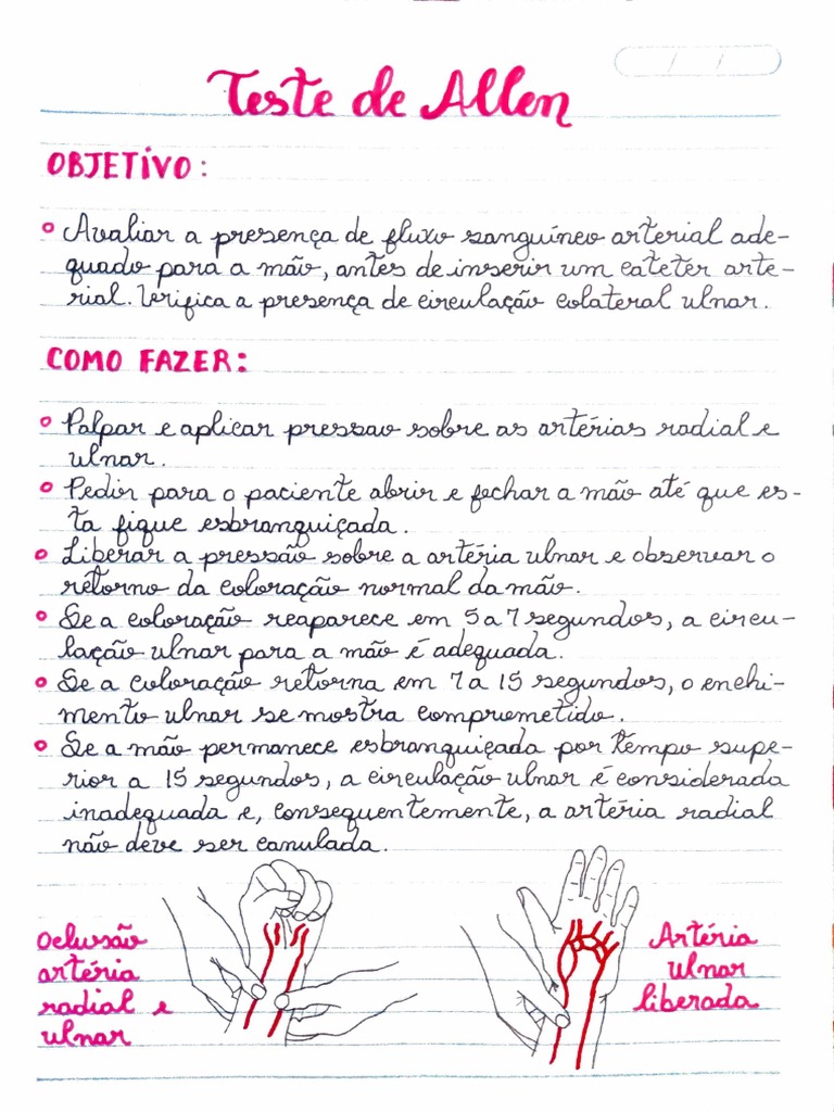 Teste de Allen | PDF