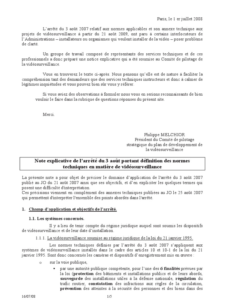 Note Explicative Arrete | PDF | Maison et jardin