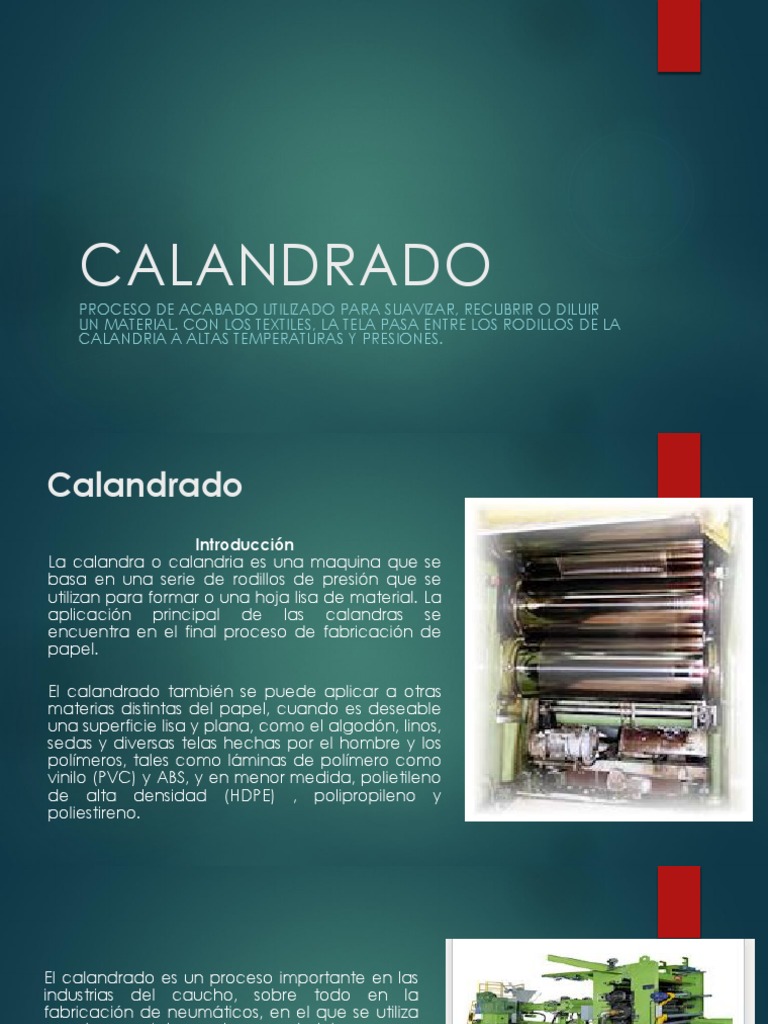 CALANDRADO | PDF | El plastico | Papel
