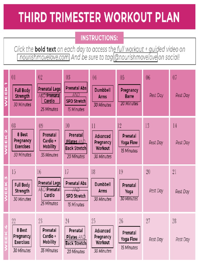 Third-Trimester-Workout-Plan-PDF | PDF