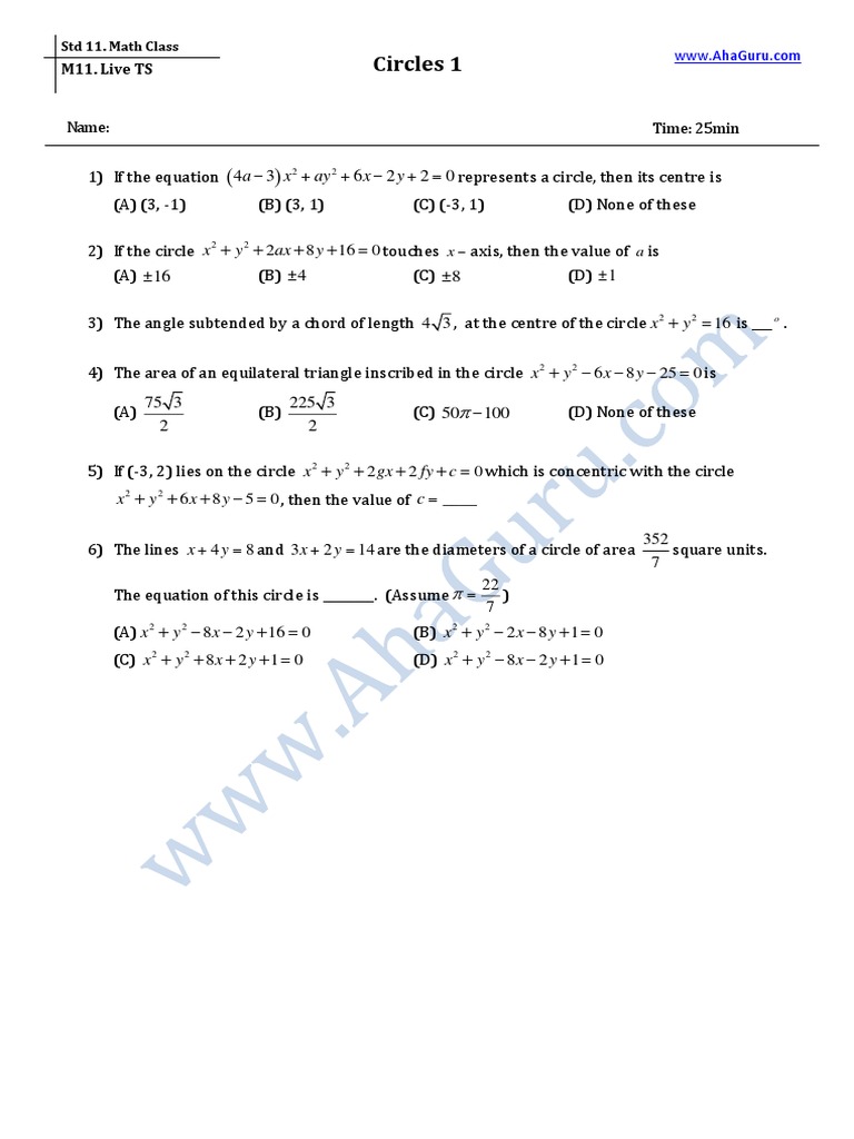 M11_Circles_TS1 | PDF