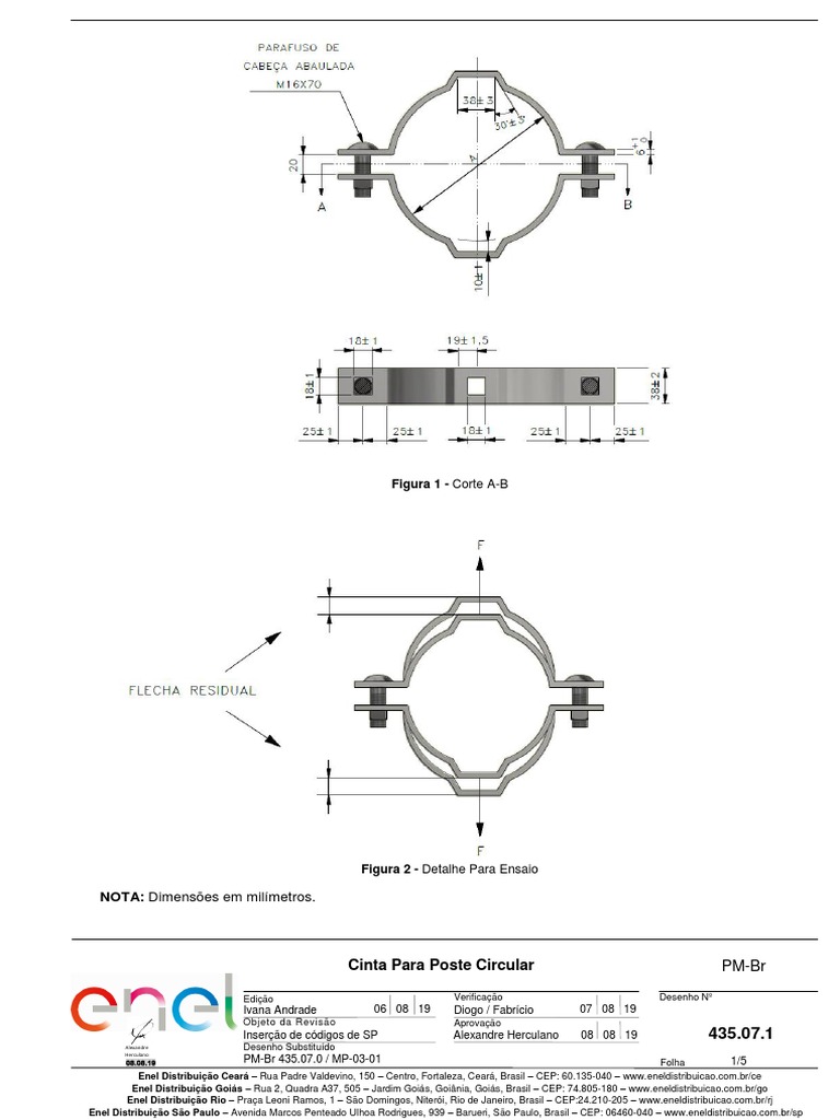 Cinta para Poste Circular: Especificações | PDF | Galvanização | Materiais