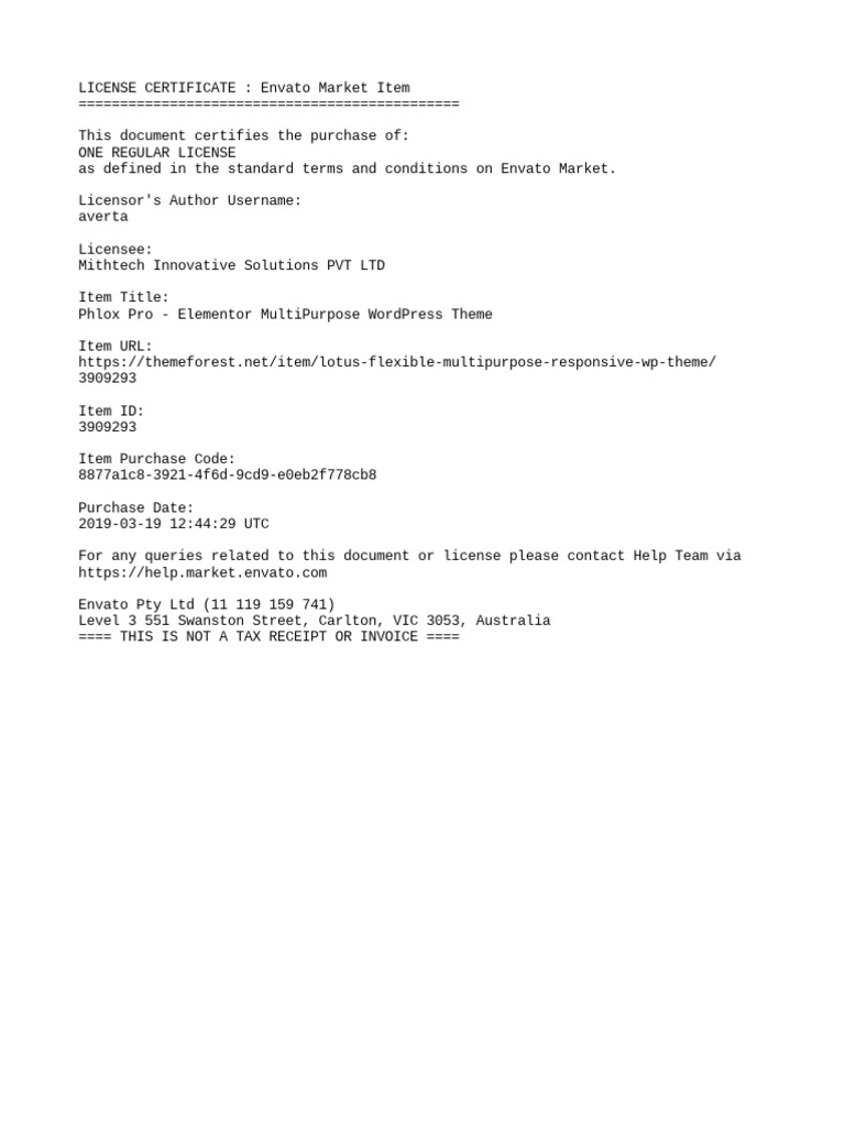 Lotus Flexible Multipurpose Responsive WP Theme License | PDF
