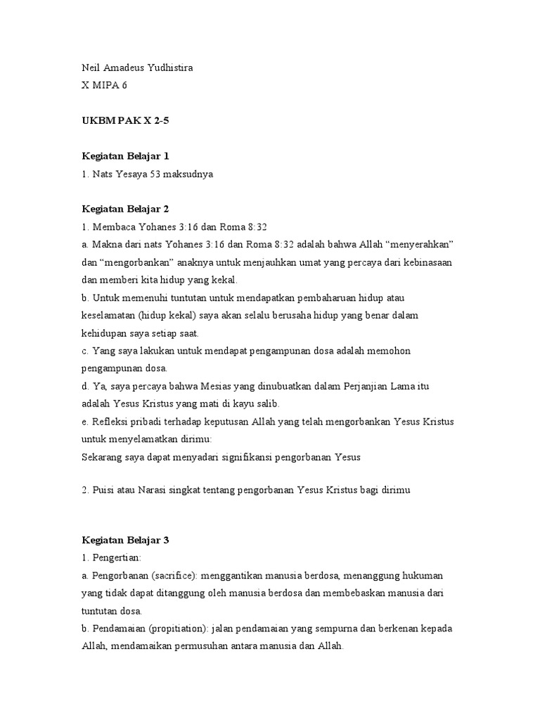 Pak Ukbm 5 Sem 2 | PDF | Agama & Spiritualitas