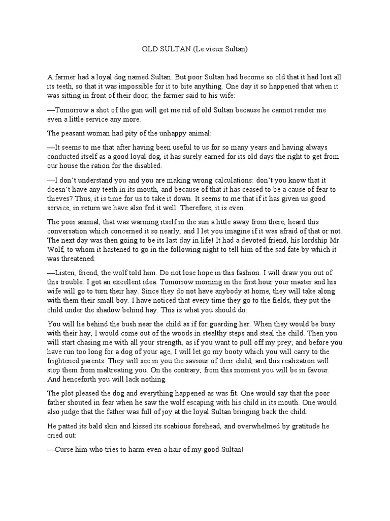 Old Sultan Pdf