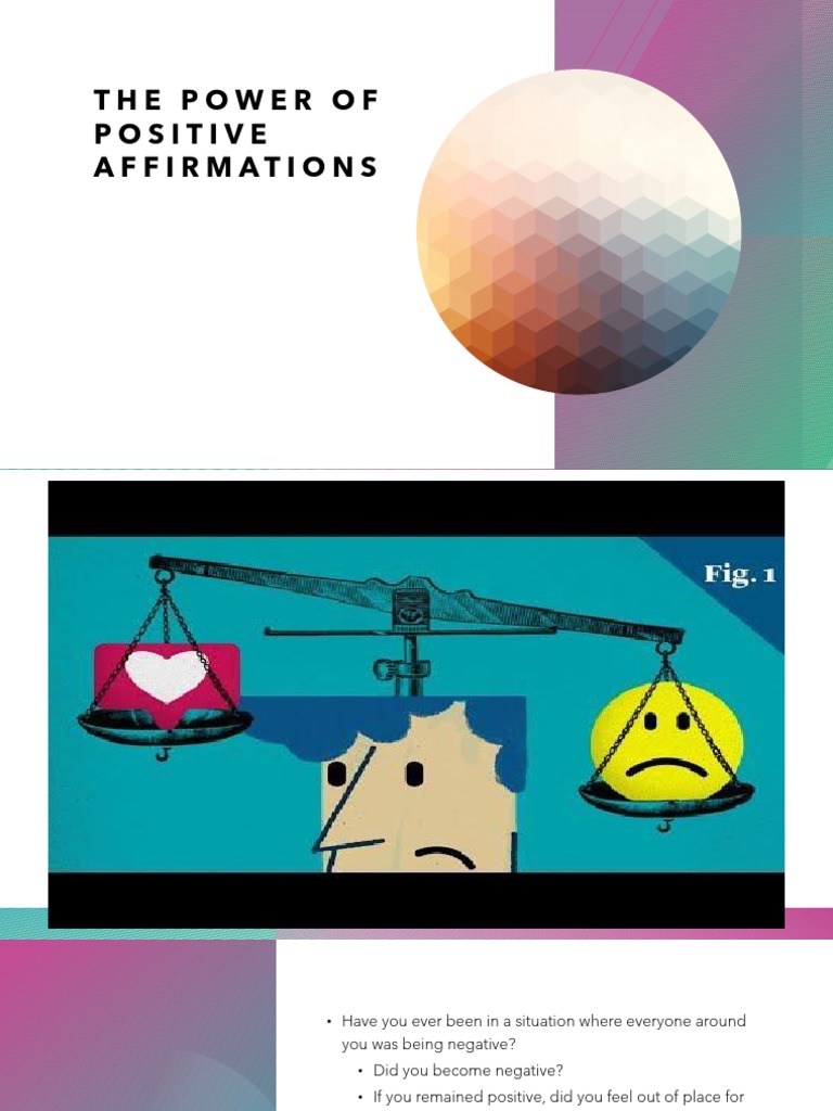 The Power of Positive Affirmations | PDF | Thought | Self Esteem