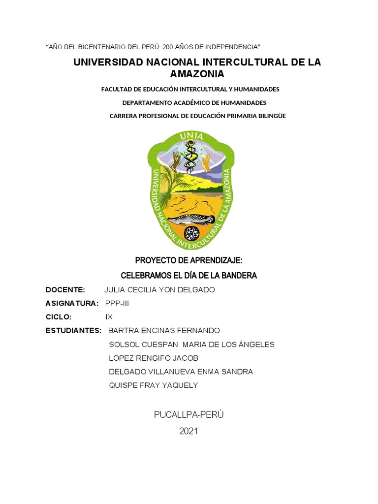 Proyecto: Celebramos el Día de la Bandera | PDF | Perú | Los símbolos