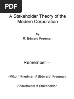 Freeman's Stakeholder Theory Overview | PDF