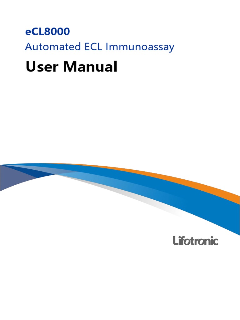 eCL8000 User Manual | PDF | Immunoassay | Waste