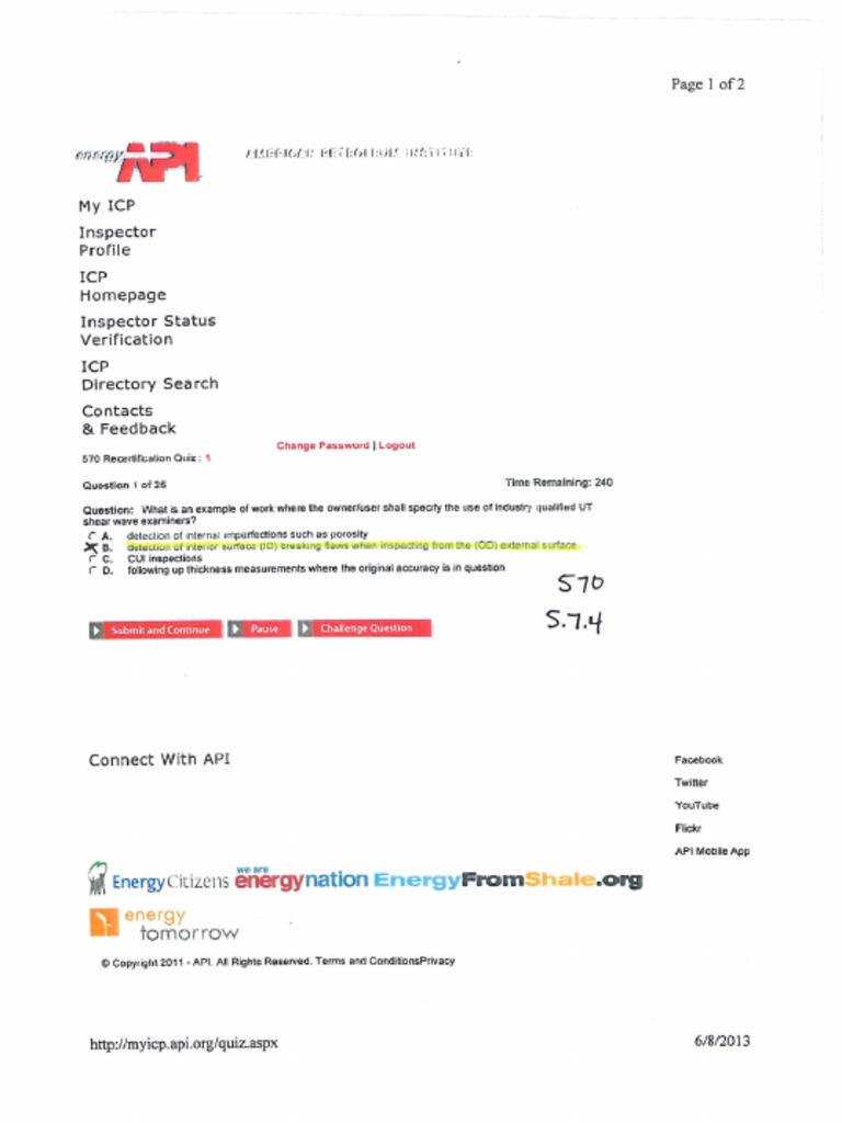 API 570 Study Material | PDF