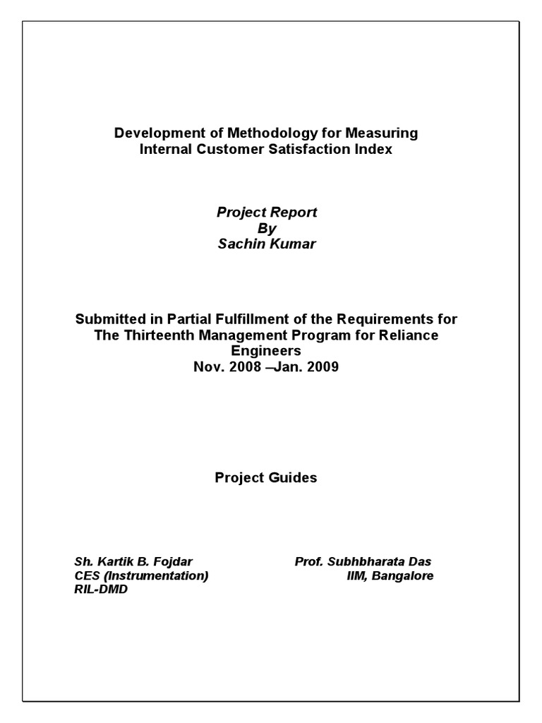 IIMB Project Final Report | PDF | Survey Methodology | Customer ...