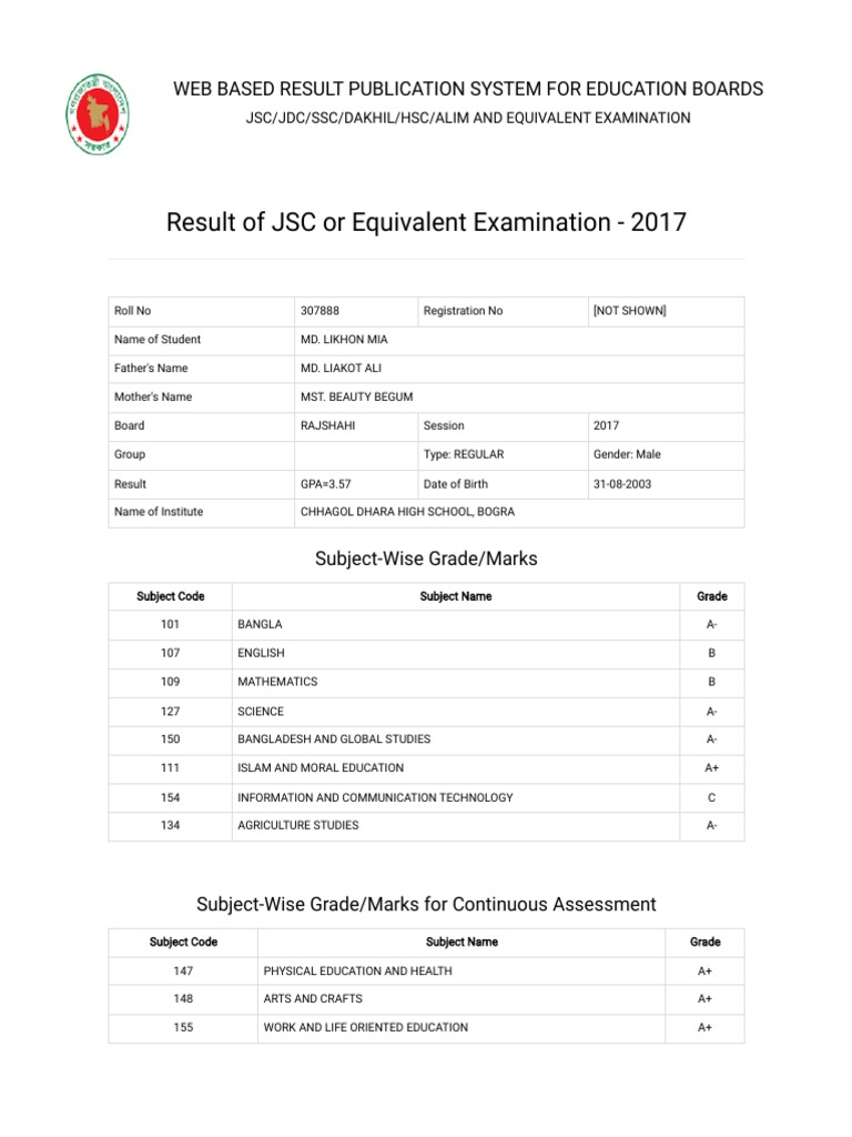 Web Based Result Publication System For Education Boards | PDF
