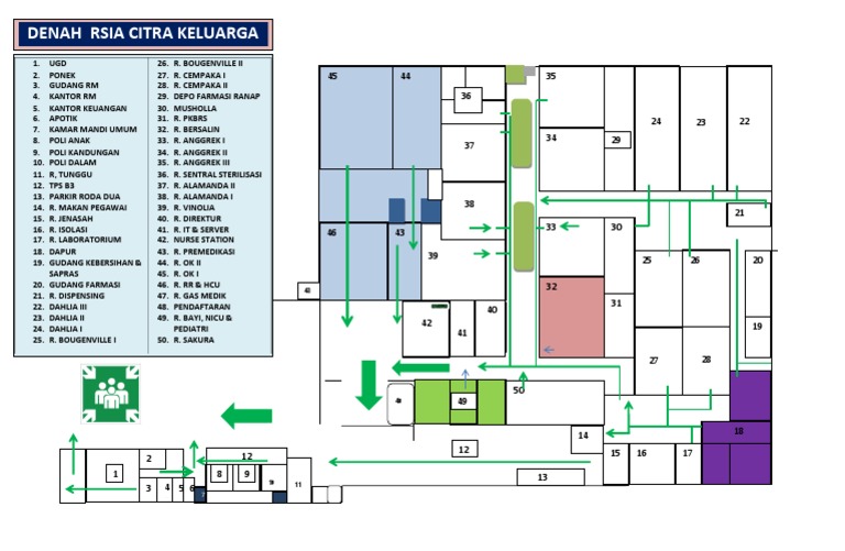 Denah Jalur Evakuasi Lantai I | PDF