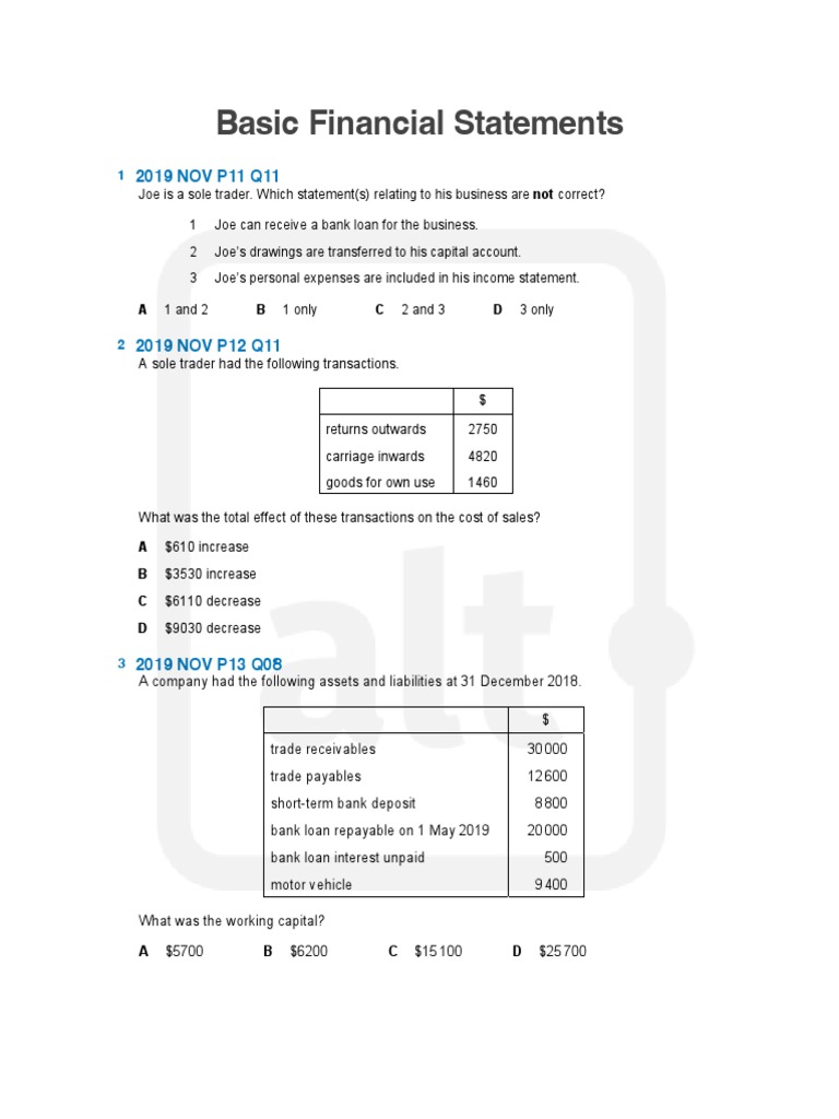 Basic Financial Statements Worksheet 2watermark-230103-105407 | PDF ...