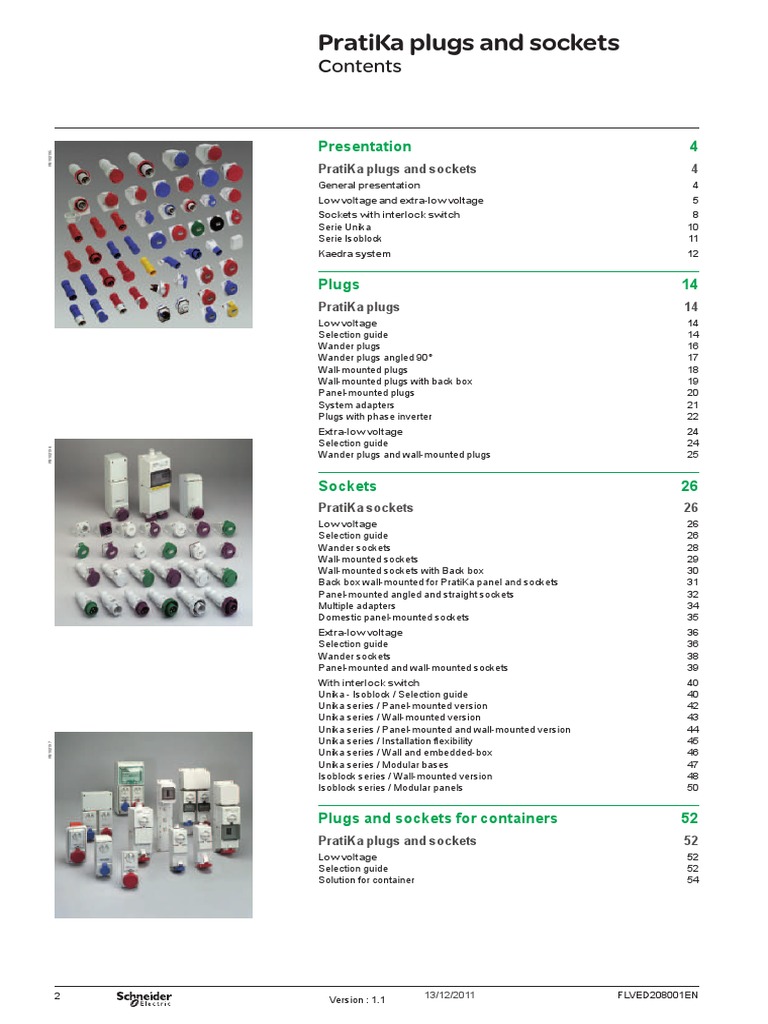 Schneider-Electric - PratiKa Plugs and Sockets | PDF | Electrical ...