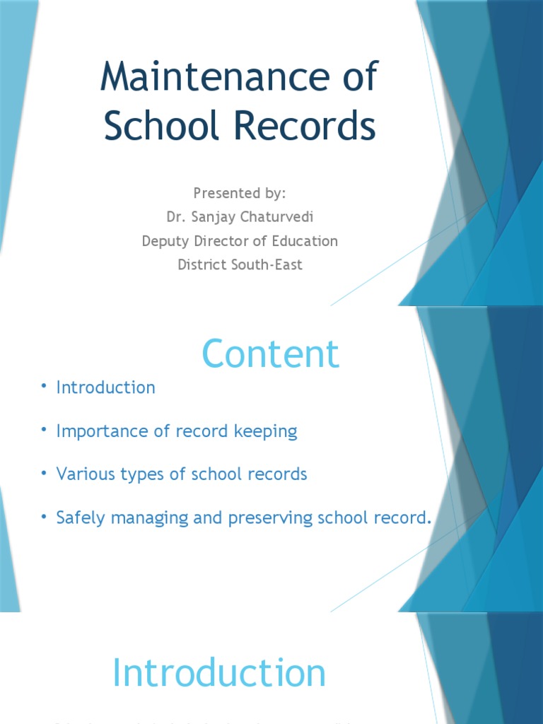 School Record Keeping Guide | PDF | Records Management | Audit