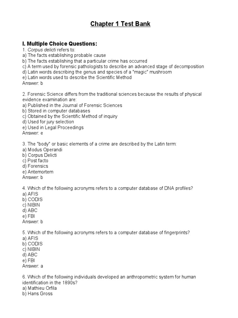 Gaensslen TB CH01 | PDF | Forensic Science | Scientific Method