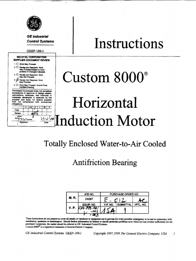 Manual Motor Ge 800 | PDF