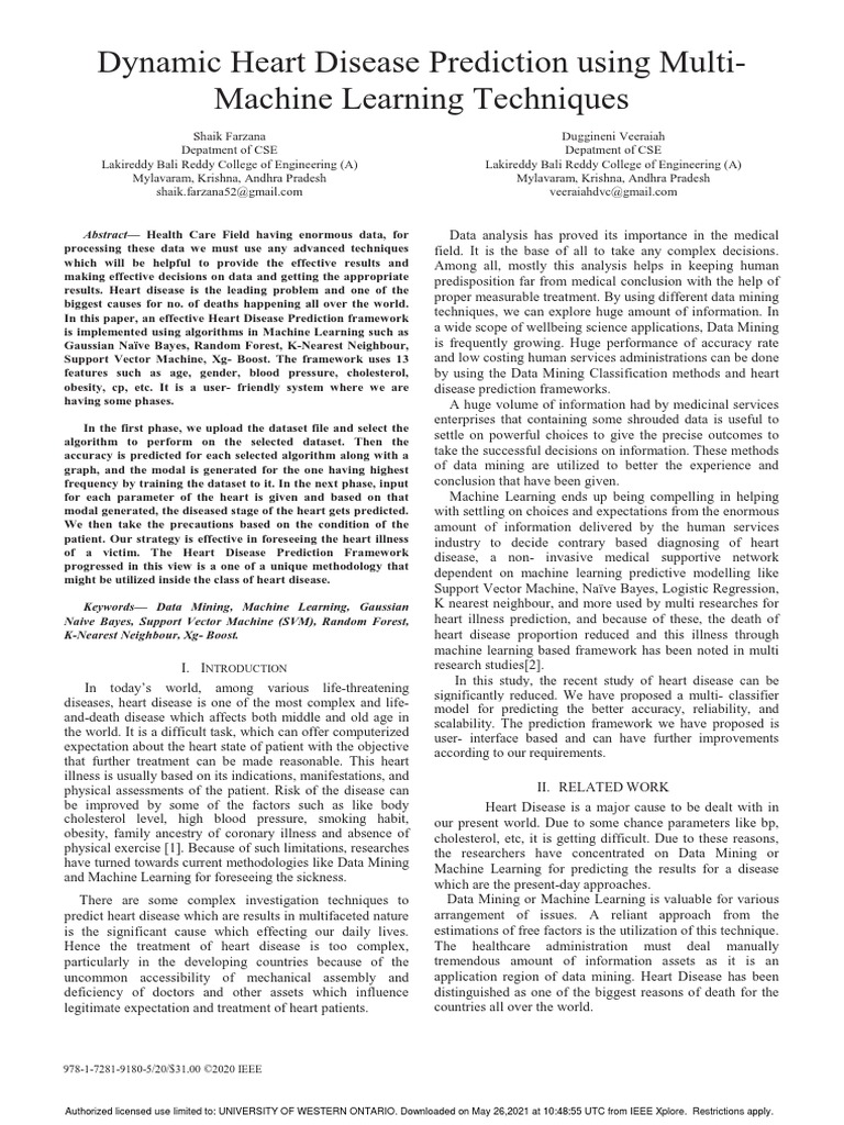 Farzana 2020 | Download Free PDF | Machine Learning | Support Vector Machine