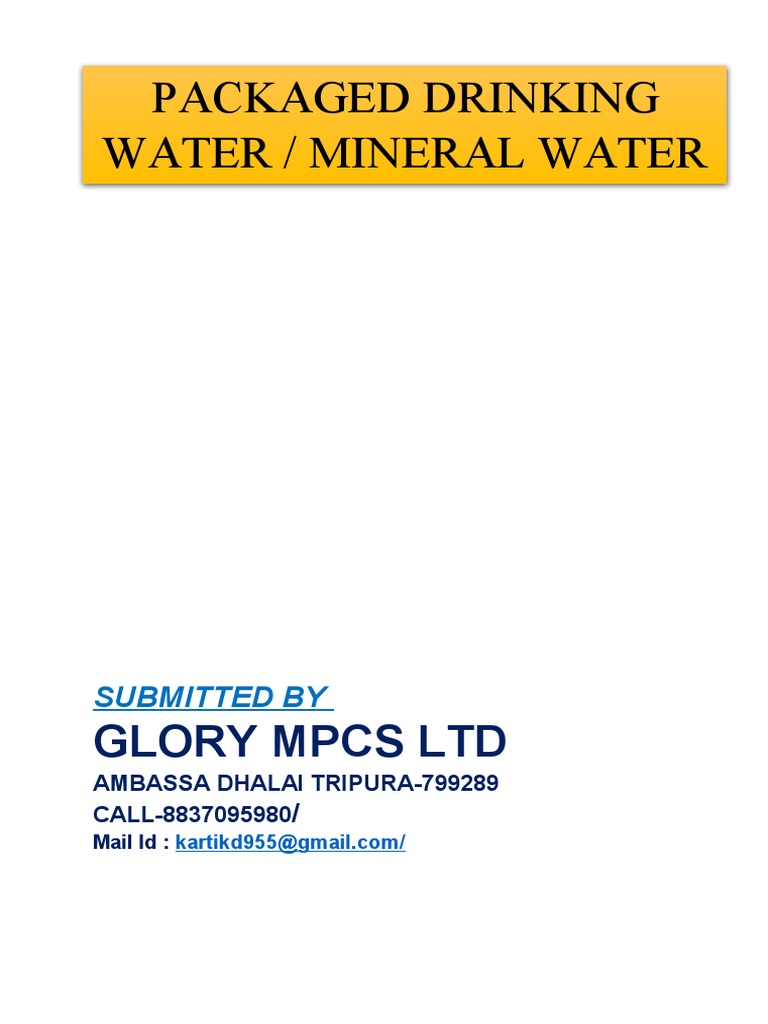 Mineral Water | PDF | Water | Water Purification
