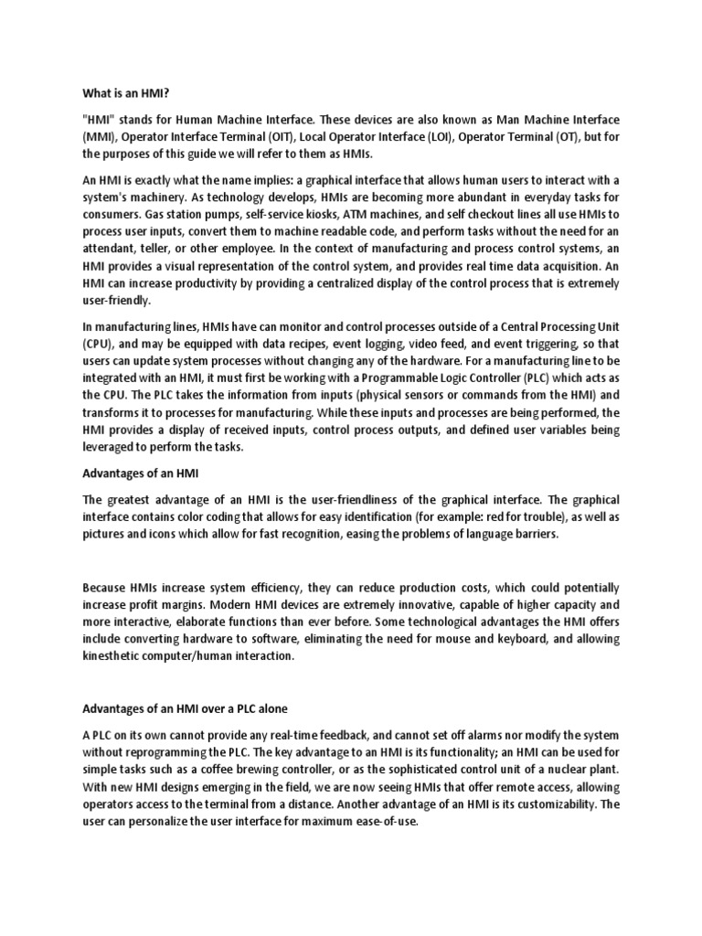 Chapter 4 Hmi Pdf User Interface Programmable Logic Controller 
