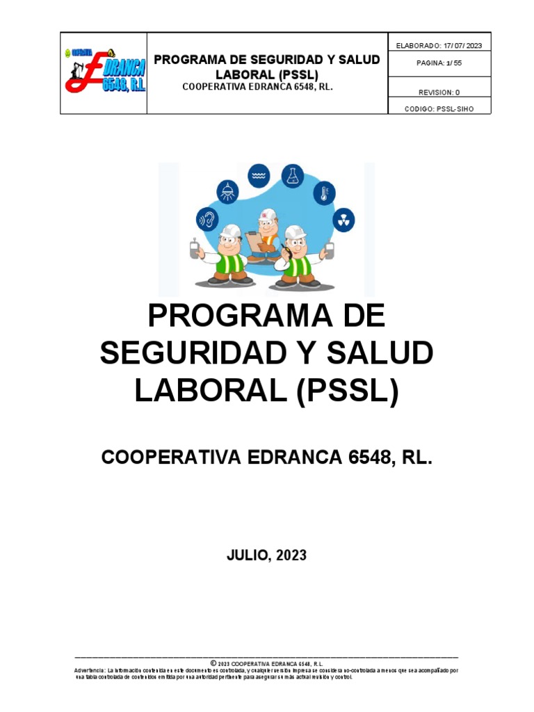 Programa Seguridad y Salud Laboral | Descargar gratis PDF | Seguridad y ...
