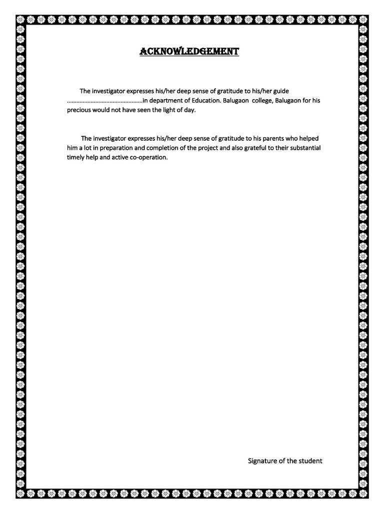 Acknowledgement Paper | PDF | Career & Growth | Foreign Language Studies