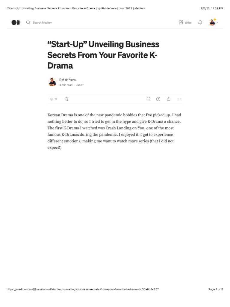 "Start-Up" Unveiling Business Secrets From Your Favorite K-Drama - by ...