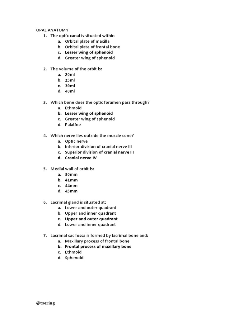 OPAL MCQs & SEQs | PDF | Human Head And Neck | Human Anatomy OPAL MCQs & SEQs | PDF | Human Head And Neck | Human Anatomy