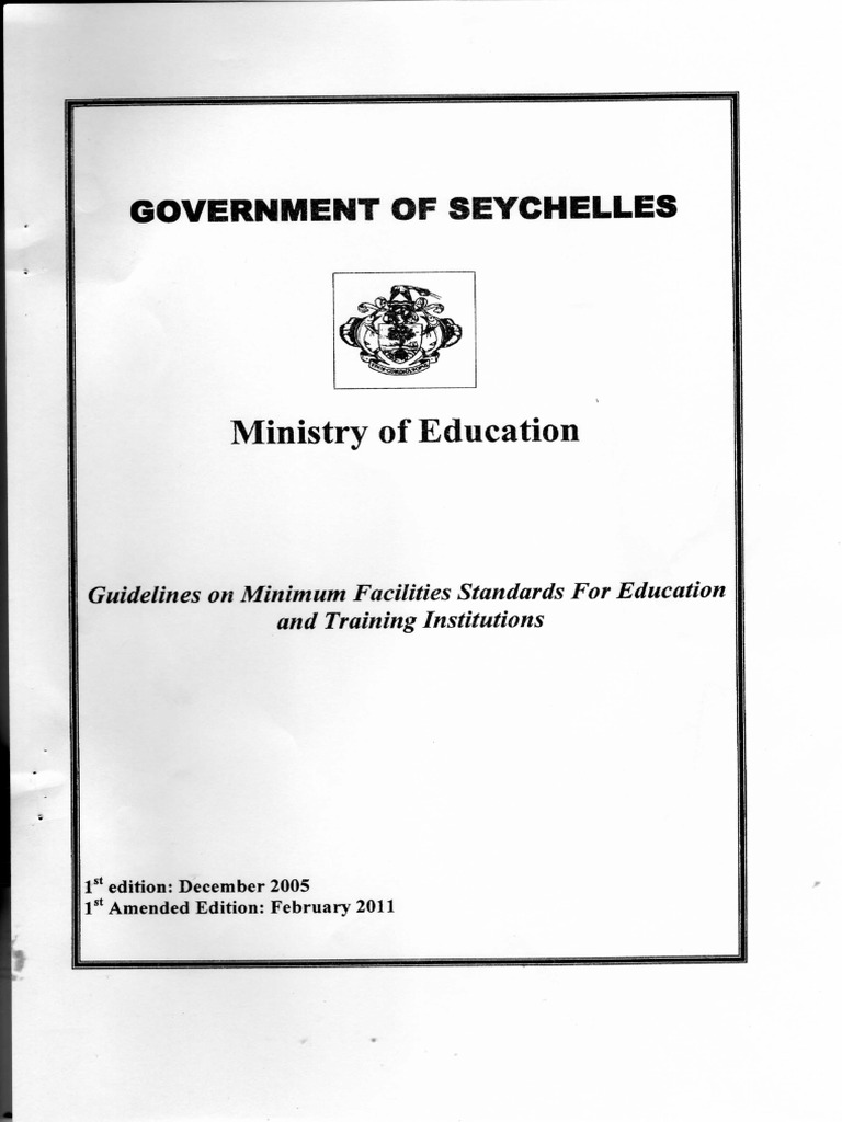 32 Guidelines On Minimum Facilities Standards For Education and ...
