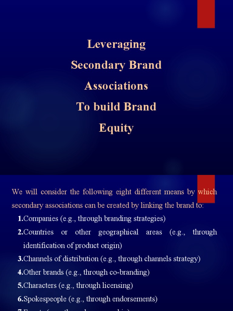 Leveraging Secondary Brand Association | PDF | Brand | License