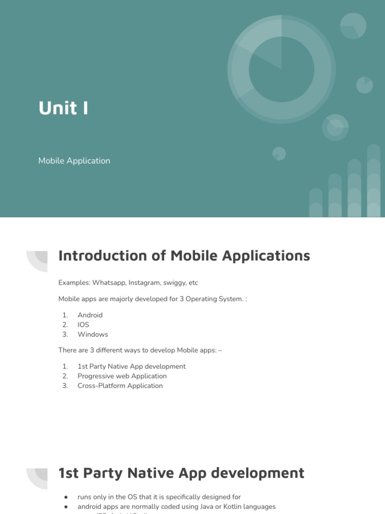 Unit I Mobile Applications | PDF | Embedded System | Mobile App