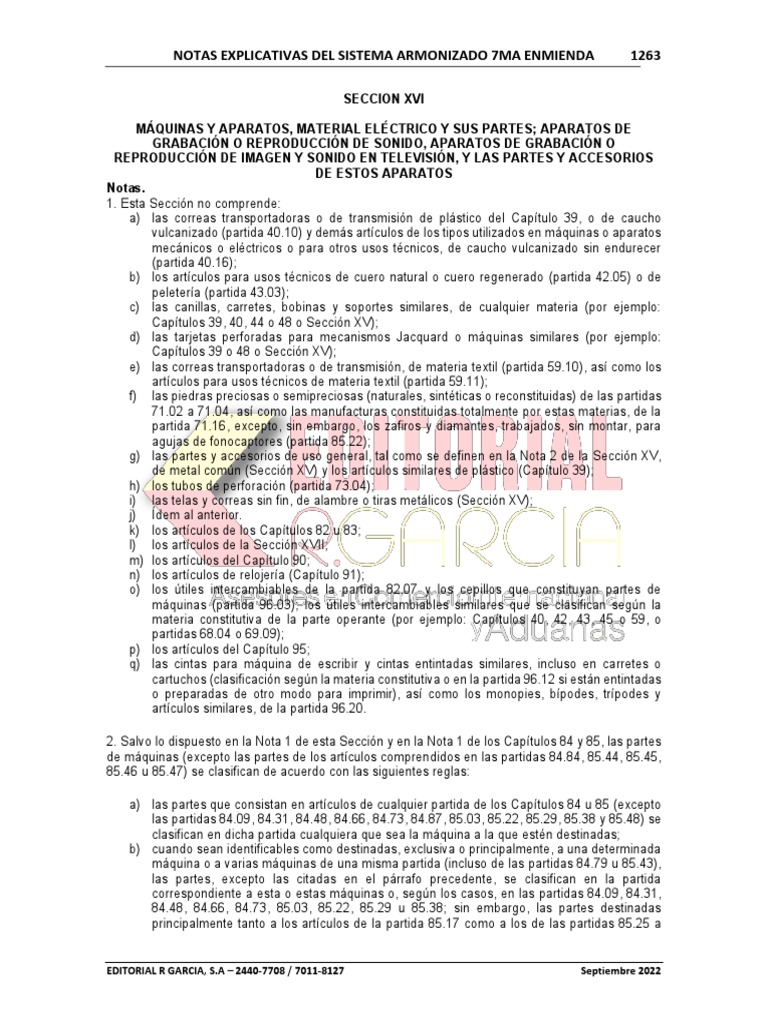 Notas del Sistema Armonizado 7ª Enmienda | PDF | Hardware de la ...