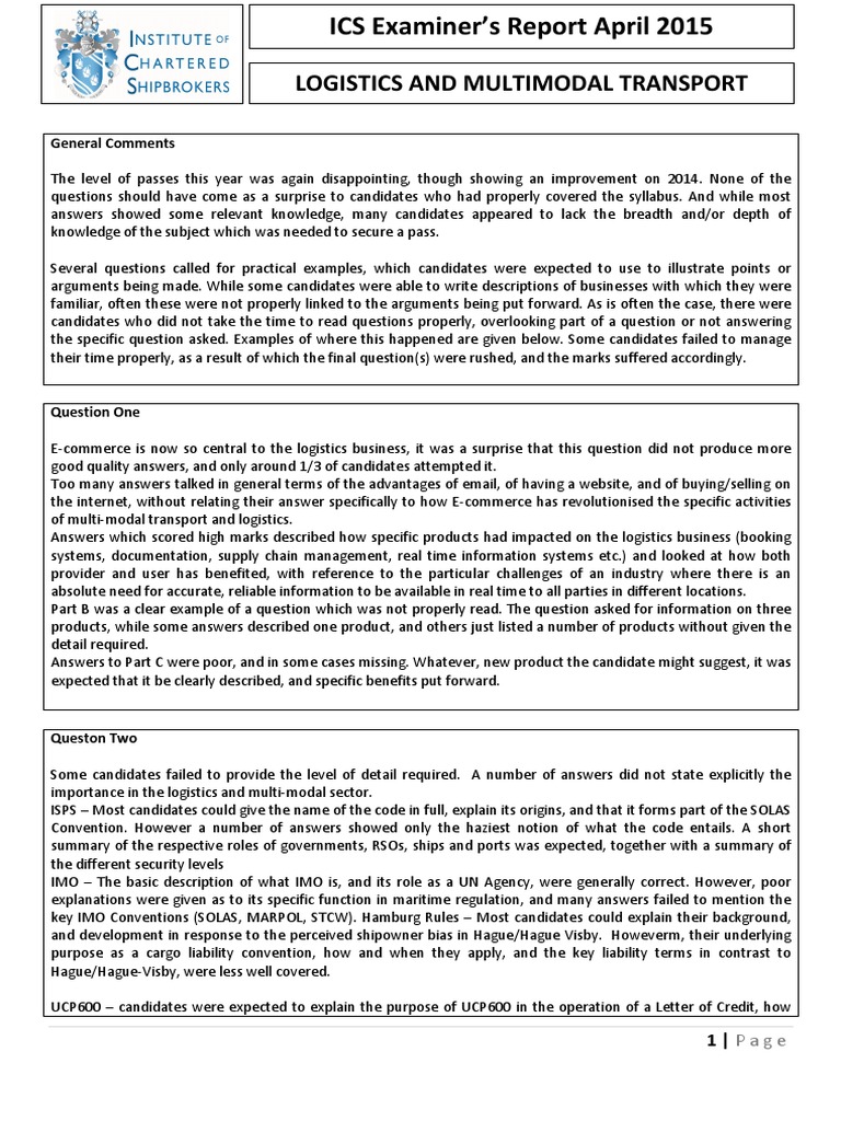 LMT 2015 April (Report) | PDF | Logistics | Inventory