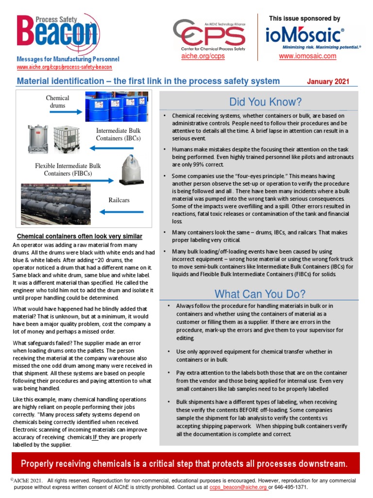 CCPS Beacons 2021 | PDF | Nitrogen | Materials