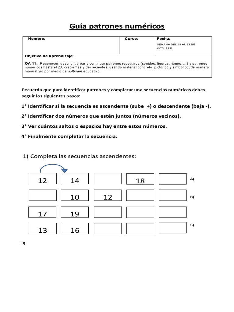 Patrones Numericos | PDF