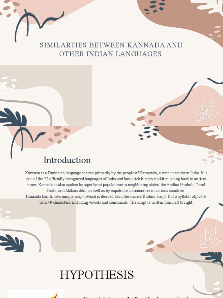 Kannada's Linguistic Similarities Explained | PDF | Tamil Language ...