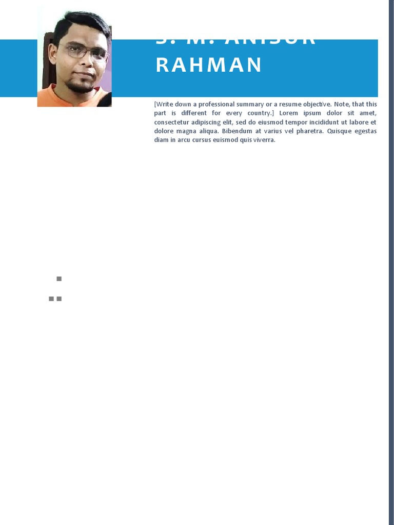 ANIS JOB CV Resume_Template_4 | PDF