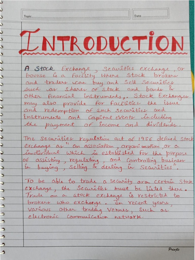 Stock Market File | PDF