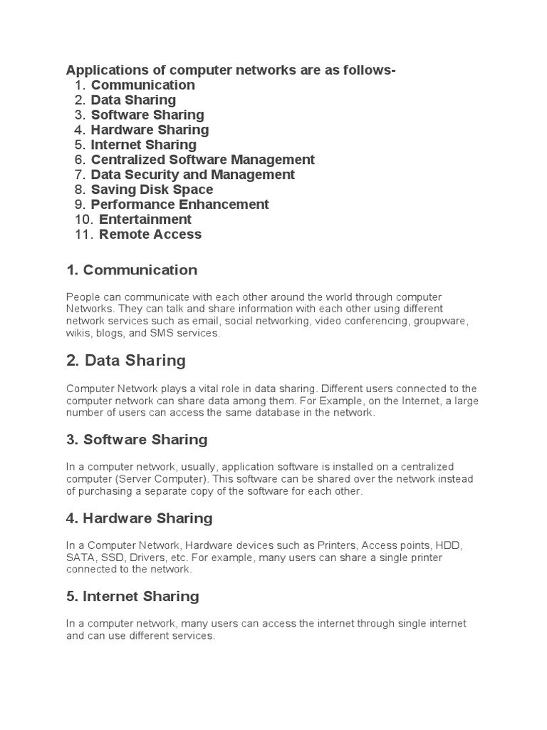 Applications of Computer Networks | PDF